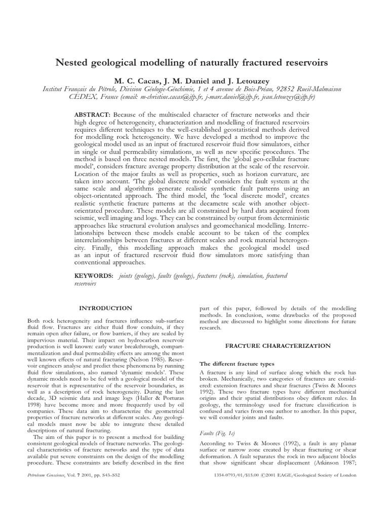 Modelling Nested Geological Fracture Networks: A Multi-Scale Approach ...