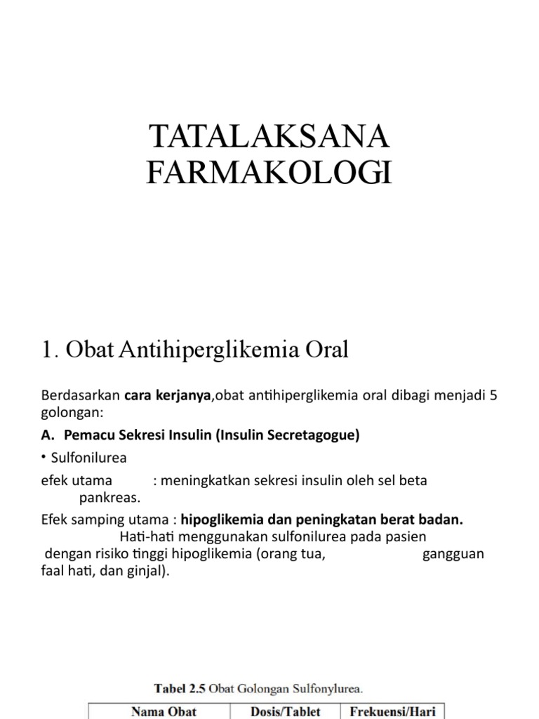 Tatalaksana Farmako DM | PDF