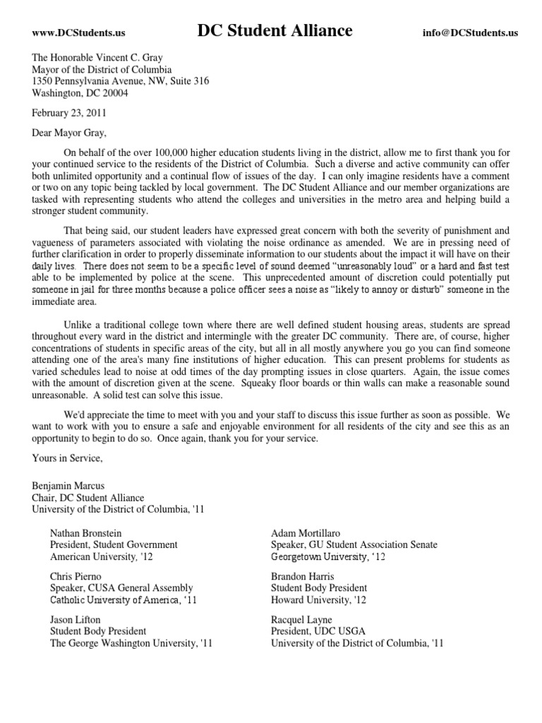 DCSA Noise Letter | Download Free PDF | Washington | Government