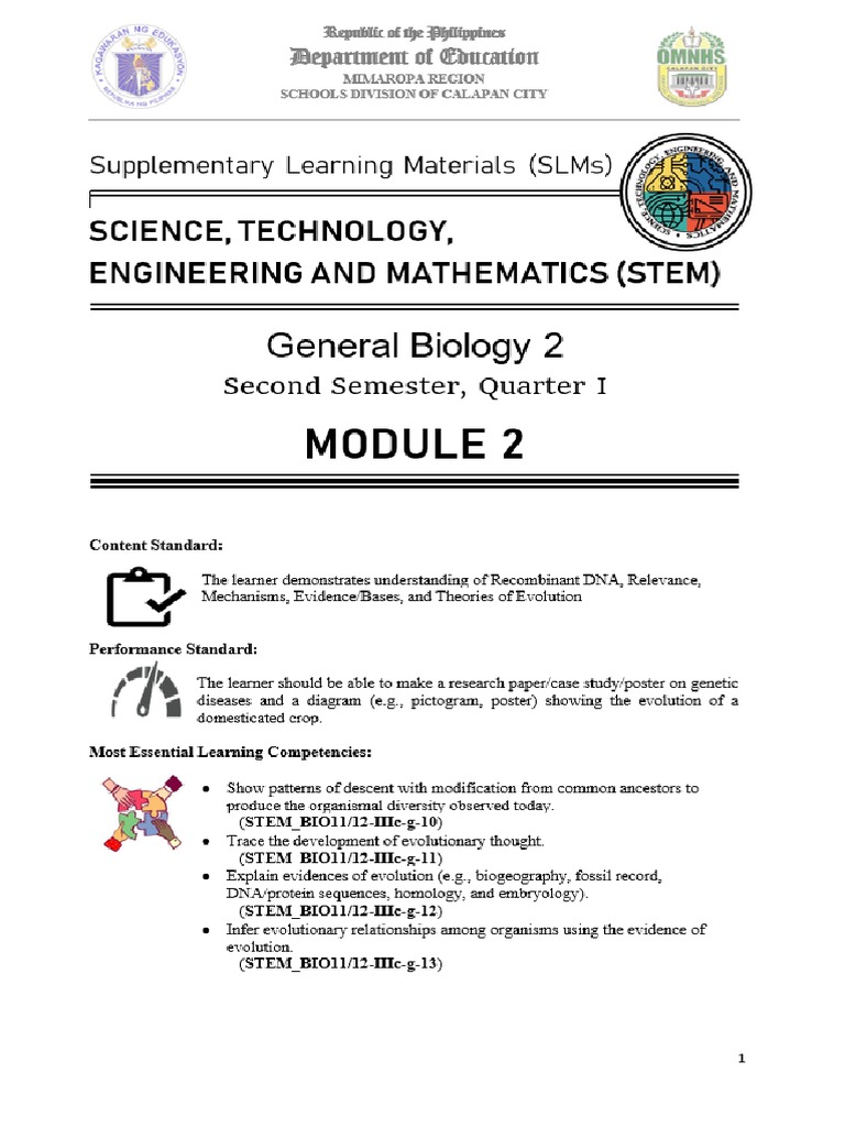 Biology Module 2 | PDF | Natural Selection | Evolution