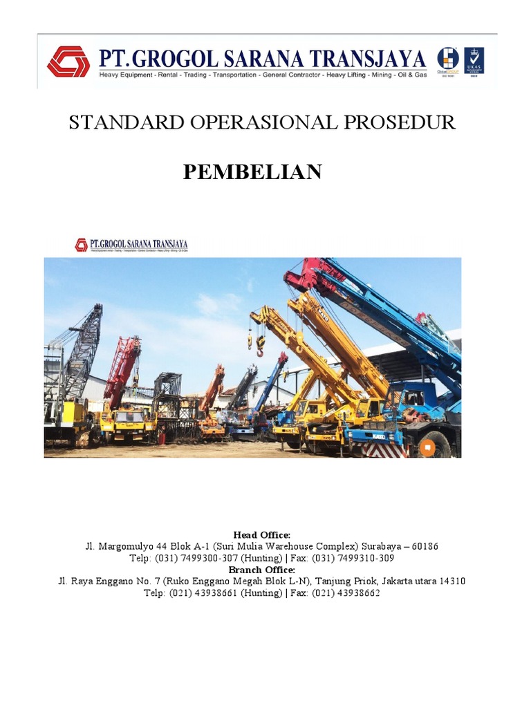SOP - GST.PCH.01. Prosedur Pembelian | PDF