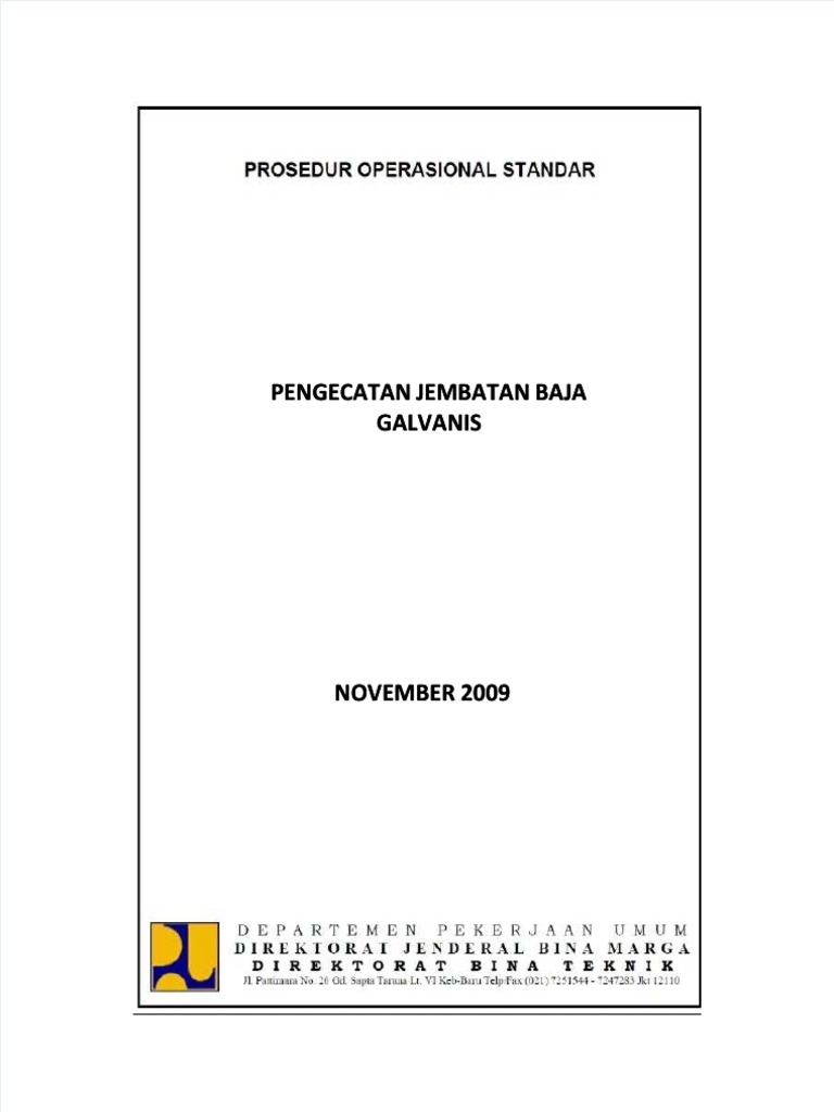 Sop Pengecatan Struktur Jembatan Baja | PDF
