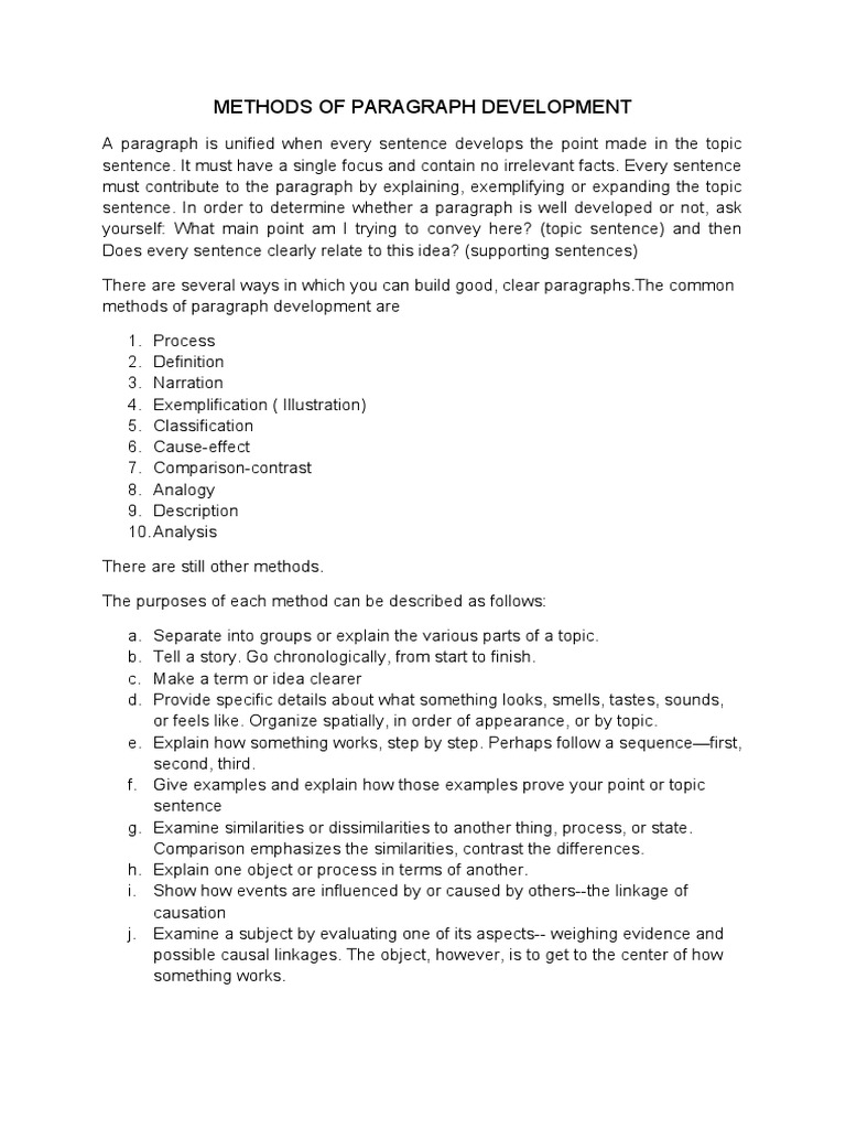 Methods of Paragraph Development | PDF | Traffic Light | Traffic