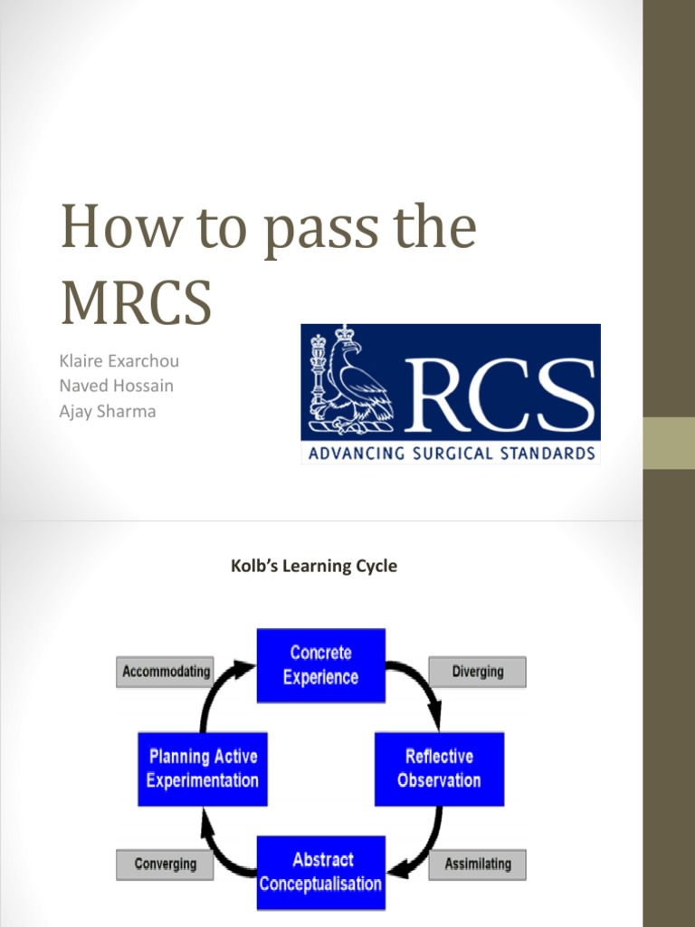 How To Pass The MRCS Presentation | PDF