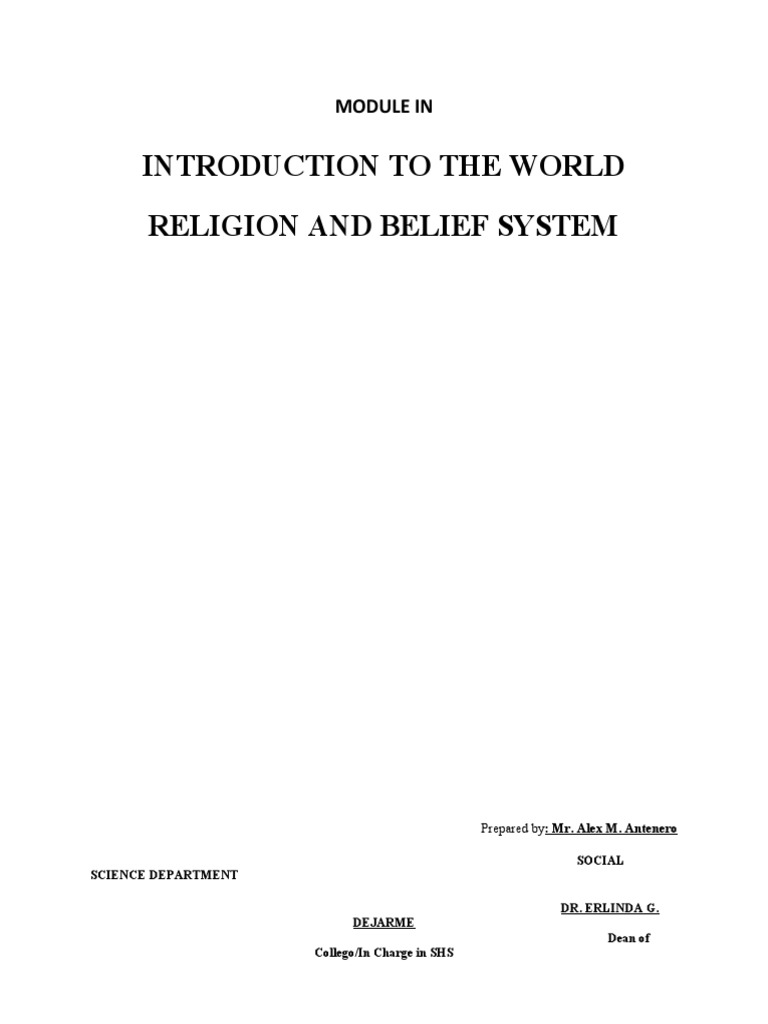 Module Introduction To World Religion | PDF | Muhammad | Rosh Hashanah