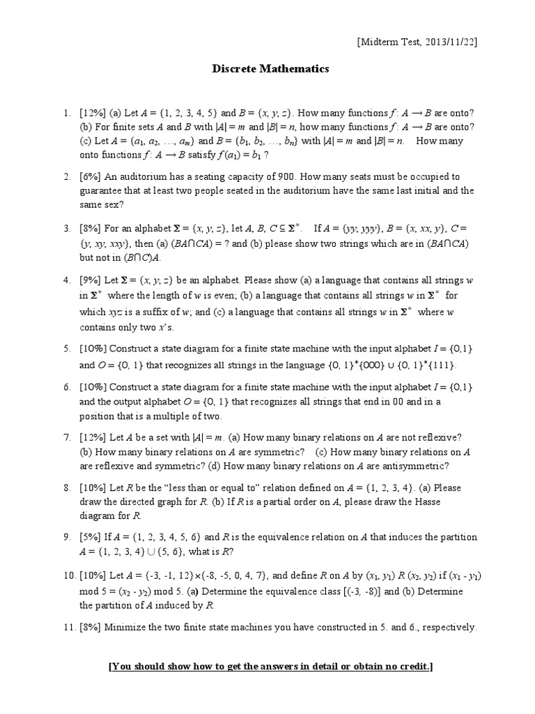 Soal Ujian Mat Diskrit 3 | PDF | Abstract Algebra | Mathematical Relations