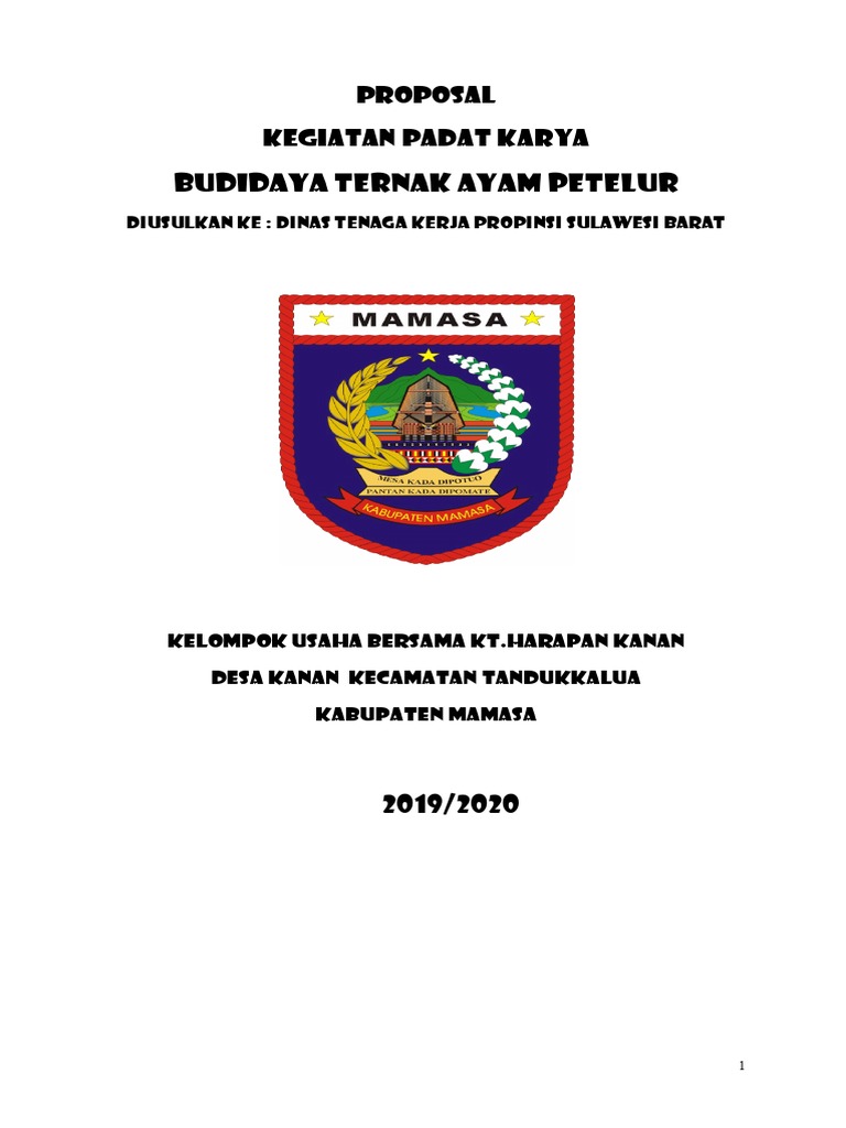 Proposal Ternak Ayam KT - Harapan Kanan | PDF