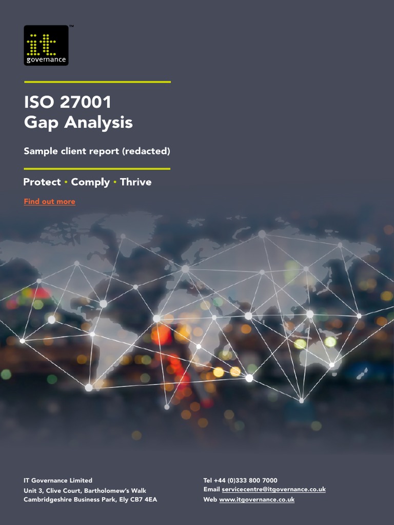 ISO 27001 Gap Analysis: Sample Client Report (Redacted) | Download Free ...