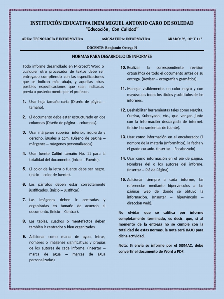 Institución Educativa Inem Miguel Antonio Caro de Soledad: "Educación ...