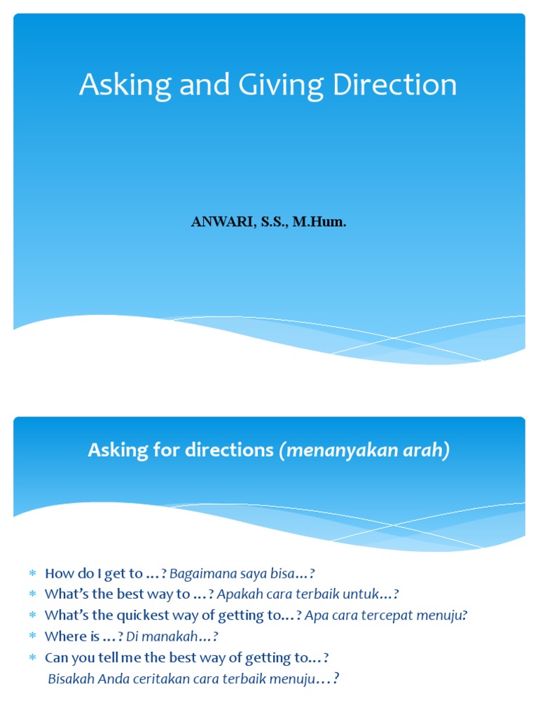 Asking and Giving Direction | PDF | Medicine | Health Sciences
