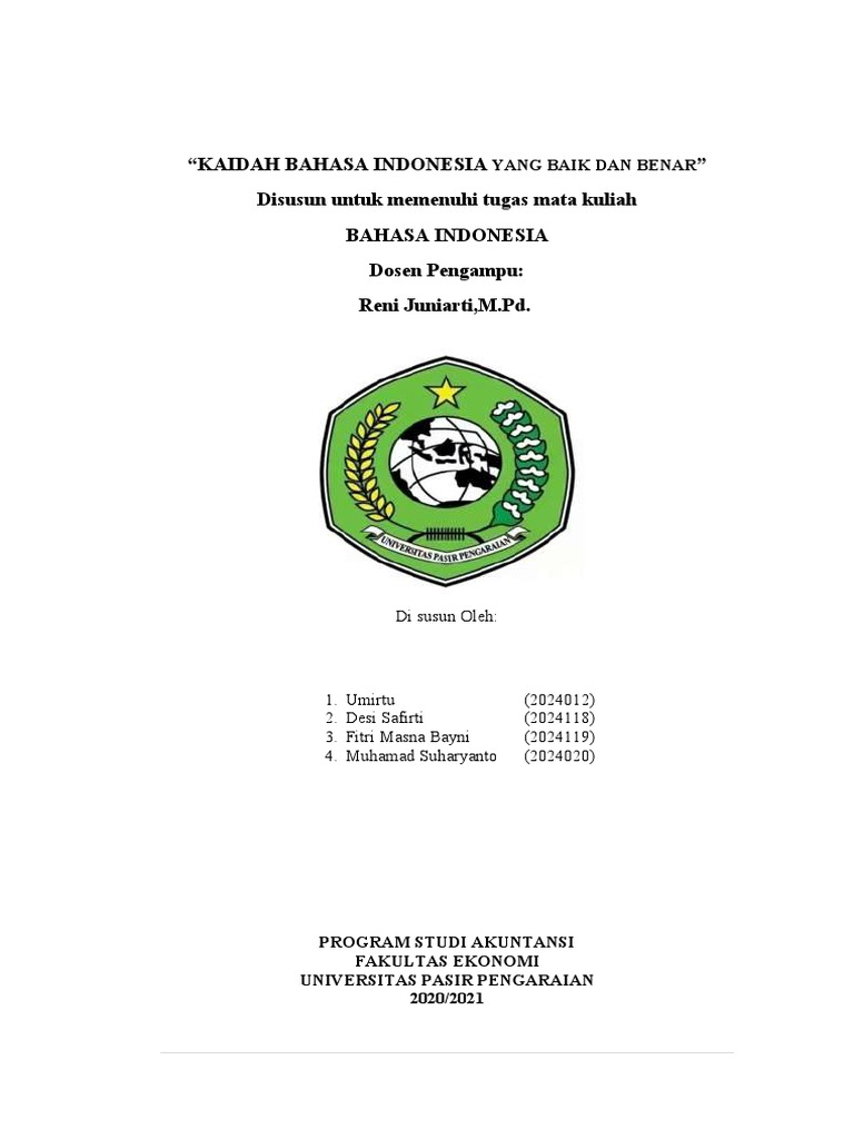 Makalah Kaidah | PDF | Karier & Perkembangan | Seni & Disiplin Bahasa