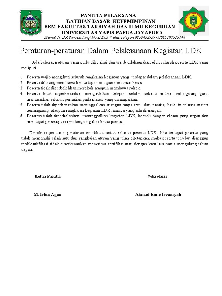Aturan LDK | PDF