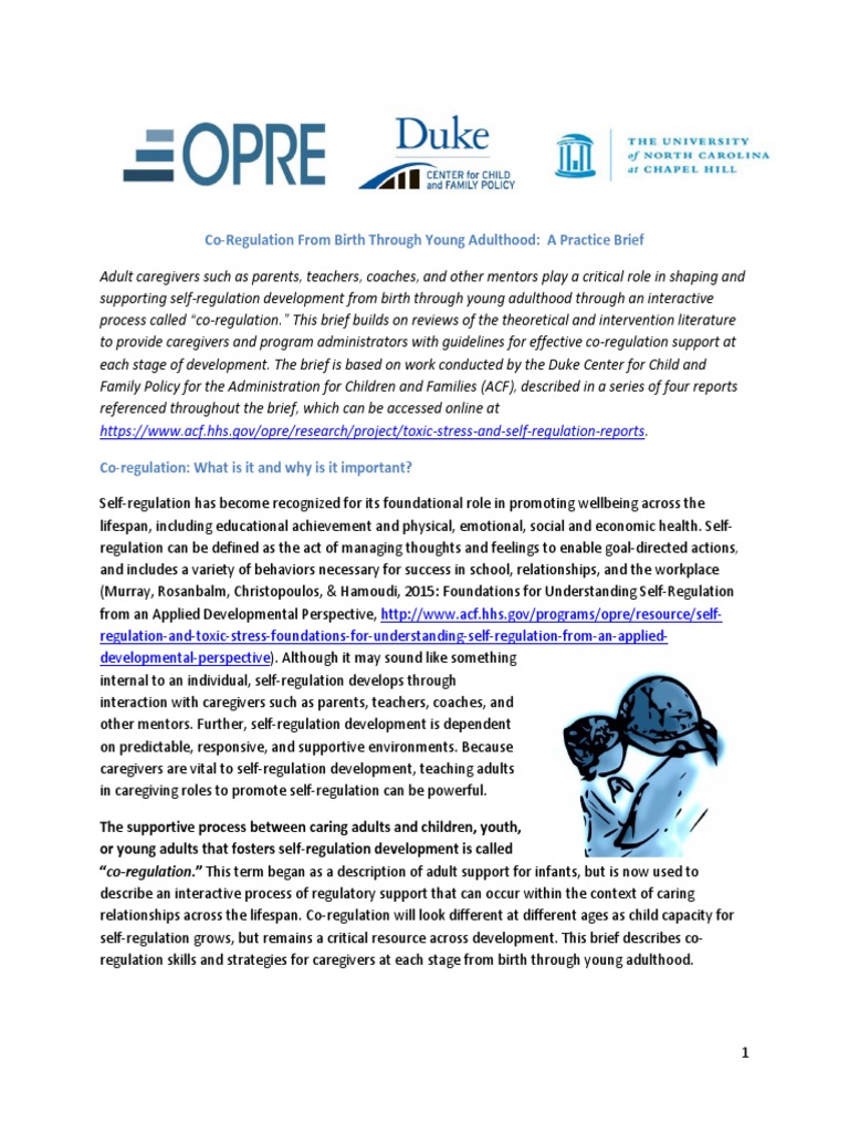 Co-Regulation From Birth Through Young Adulthood: A Practice Brief ...