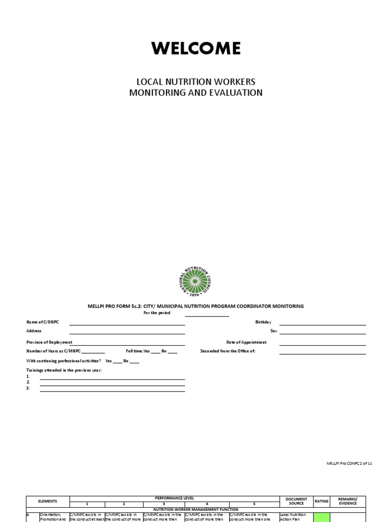 MELLPI Pro Guidelines for Nutrition Workers | PDF | Policy | Business