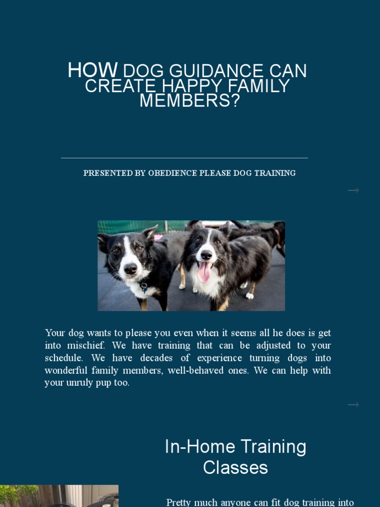 How Dog Guidance Can Create Happy Family Members | PDF | Self-Improvement
