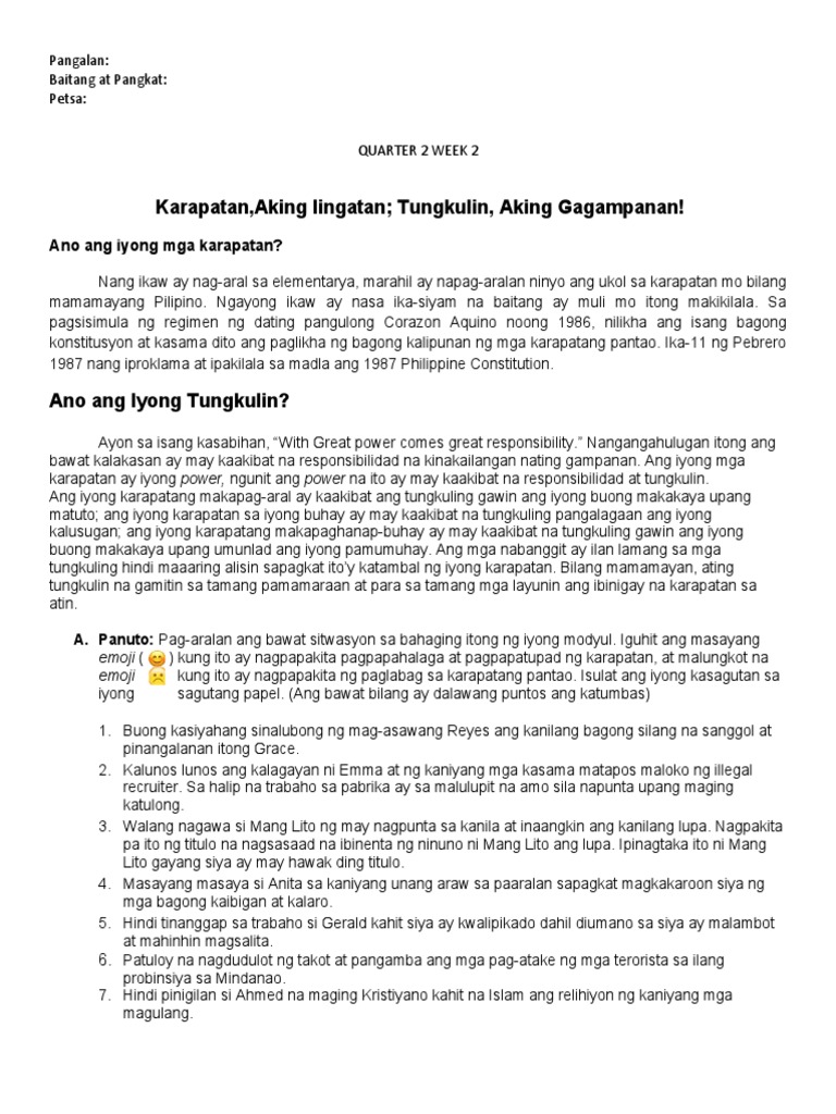 Q2 - Module 2 (Grade 9) | PDF