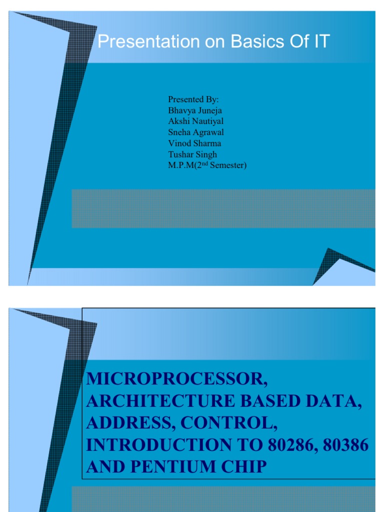 MICROPROCESSOR (Basics of IT) | PDF | Central Processing Unit ...