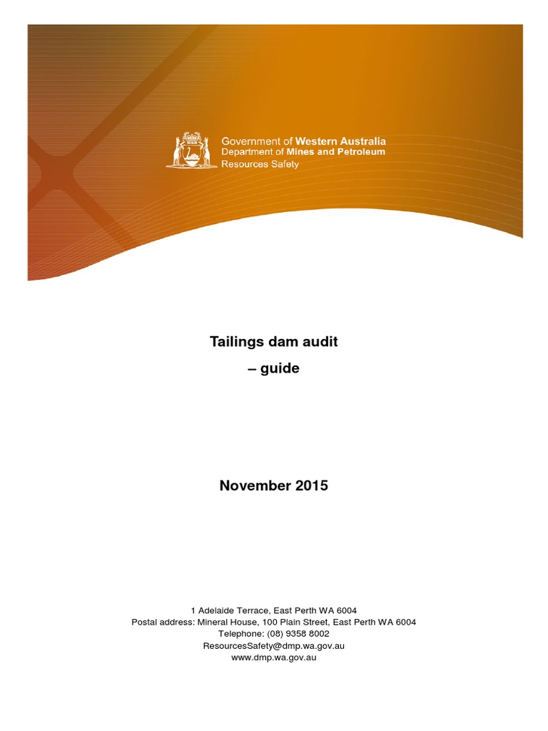 WA Tailings Audit Guidelines | Download Free PDF | Emergency Management ...
