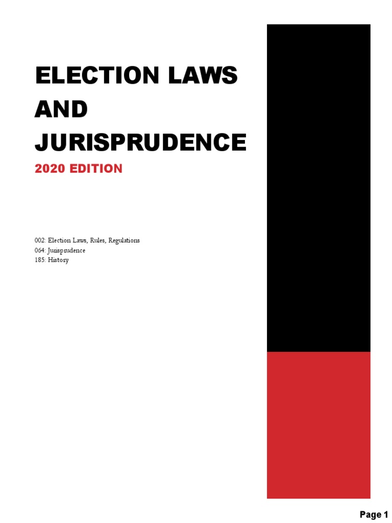 Election Laws 2020 - PH ZEN EDITION | PDF | Vice President Of The ...