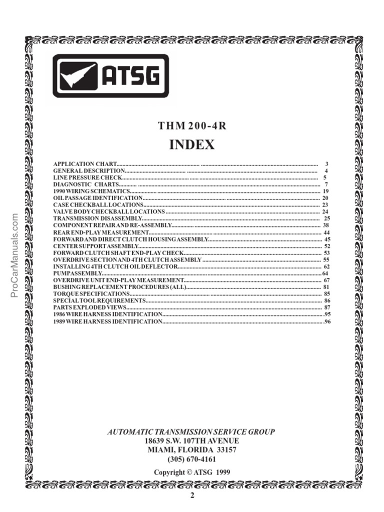 THM 200 4R | PDF | Transmission (Mechanics) | Clutch
