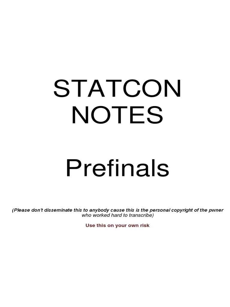 Statcon Prefinals Review PDF | PDF | Statutory Interpretation | Will ... Statcon Prefinals Review PDF | PDF | Statutory Interpretation | Will ...