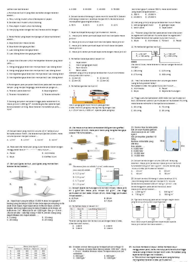 Latihan Soal2 Tekanan | PDF