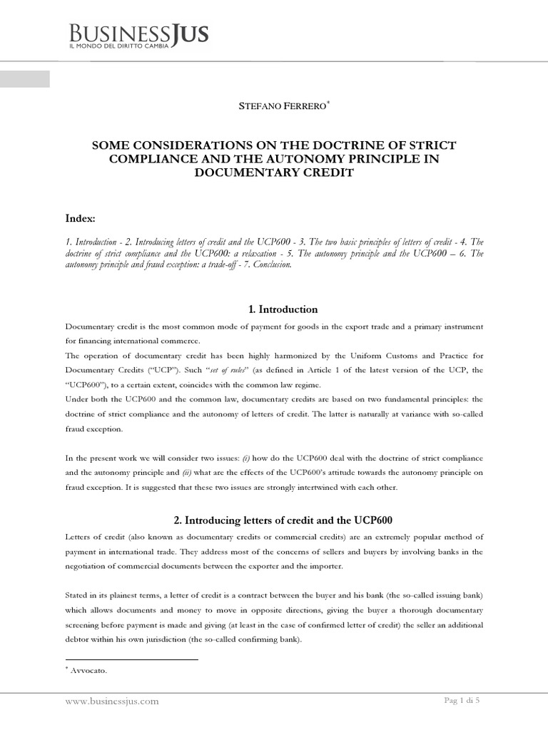 3.2 Principles Governing A Letter of Credit | PDF | Letter Of Credit ...