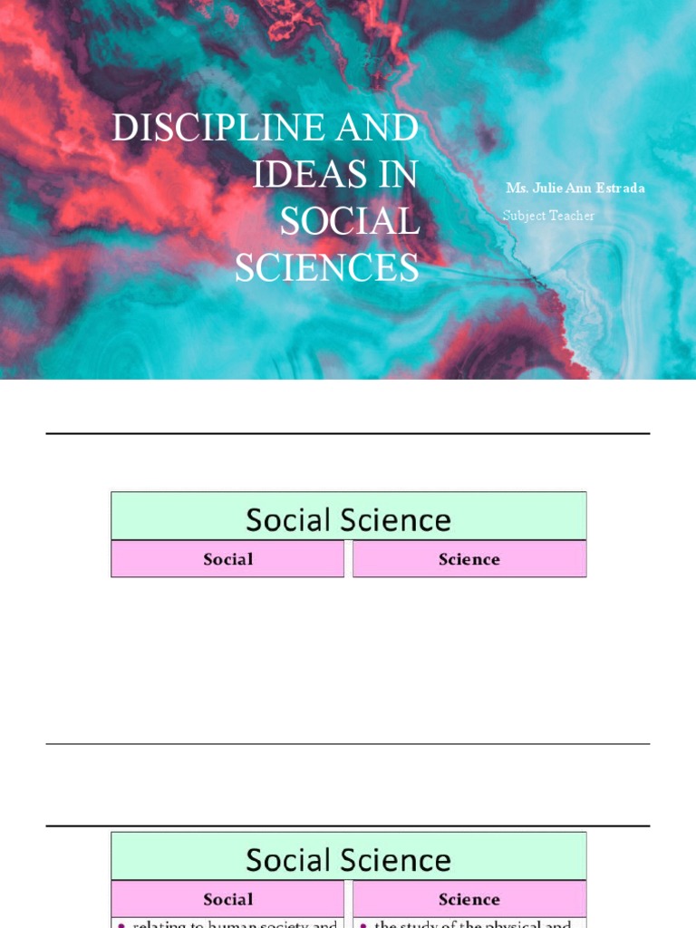 Discipline and Ideas in Social Sciences Introduction | PDF