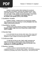 Stat Q3 WK1 Las1 | PDF | Probability Distribution | Random Variable