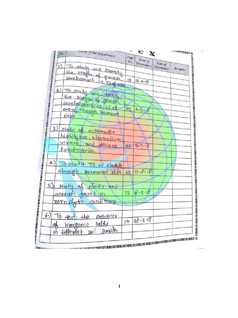 Biology Practical File | PDF