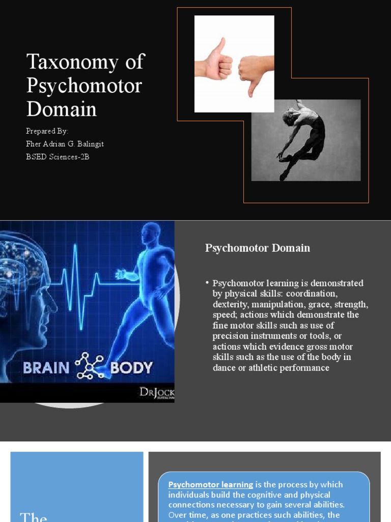 Taxonomy of Psychomotor Domain Explained | PDF | Perception ...