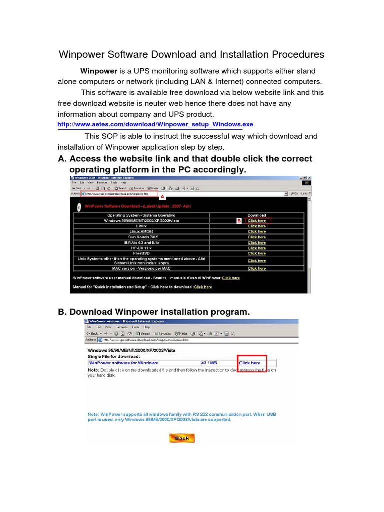 Winpower Software Download and Installation Procedures | PDF