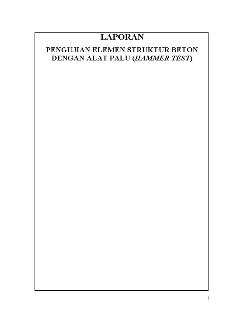 Laporan Pengujian Hammer Test Beton | PDF