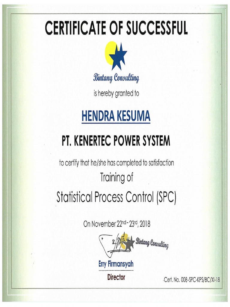 Hendra Kesuma - SPC Training | PDF