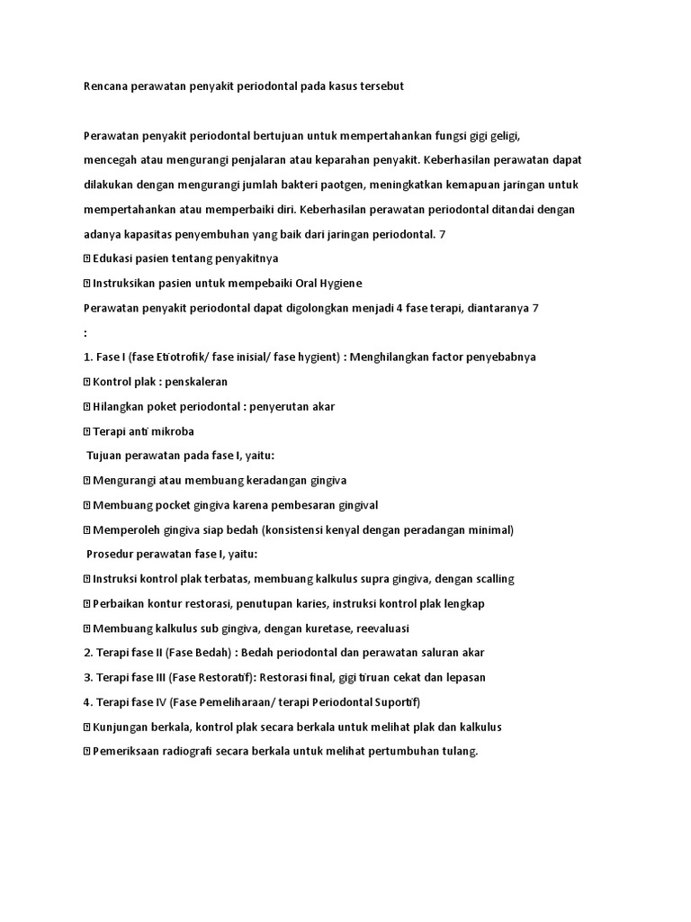 Fase Perawatan Periodontal | PDF