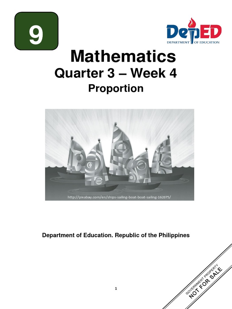 Proportions in Math 9: Week 4 Module | PDF | Ratio | Triangle