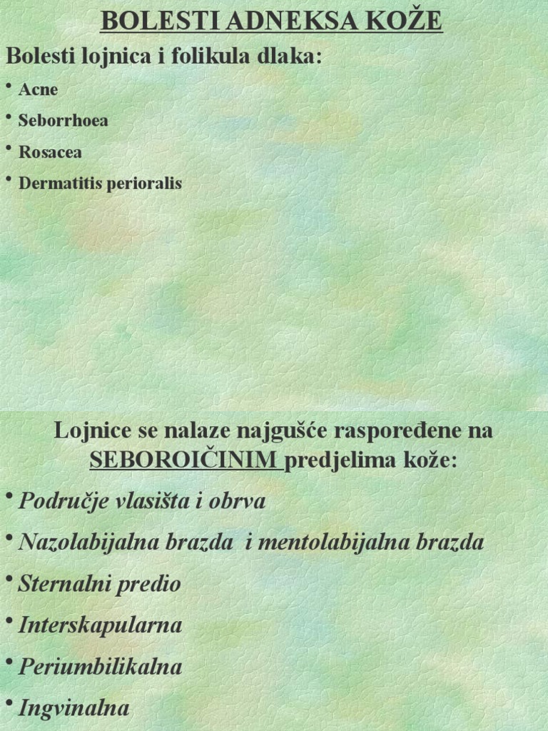 Bolesti Lojnica I Folikula Dlaka1707766978 | PDF
