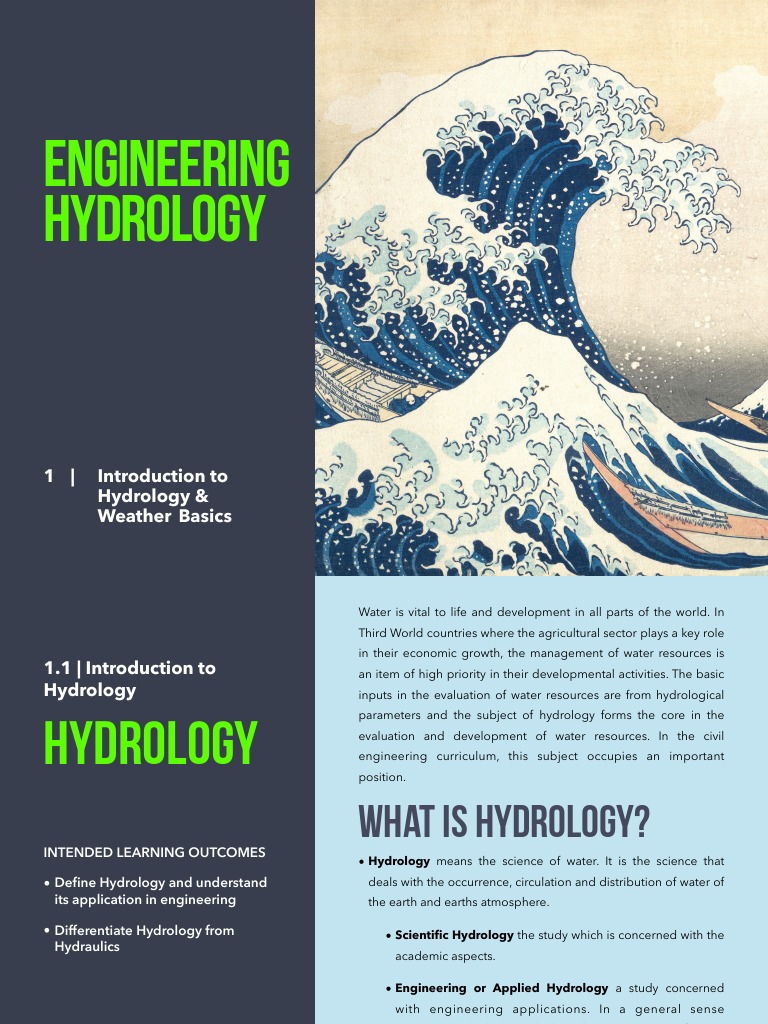 1.1 Introduction To Hydrology | PDF | Hydrology | Water Resources