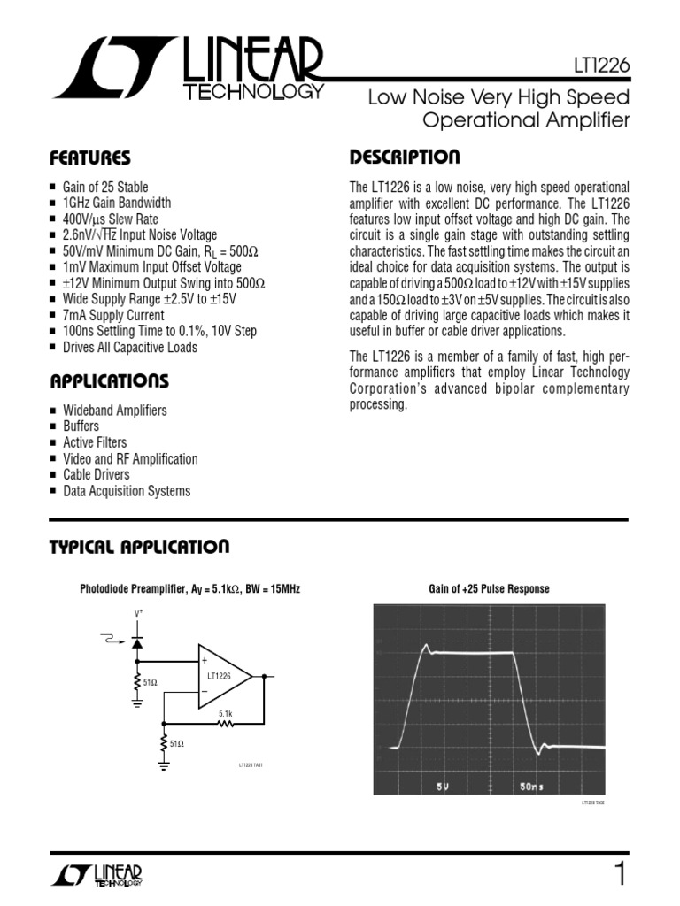 High-Speed Op Amp for Engineers | PDF | Amplifier | Operational Amplifier