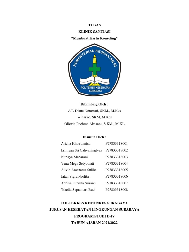 Contoh Lembar Status Kesehatan Lingkungan Pasien | PDF