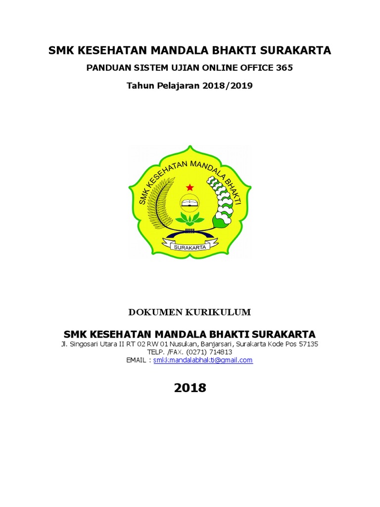 Panduan Ujian Online SMK Kesehatan Mandala Bhakti Surakarta | PDF