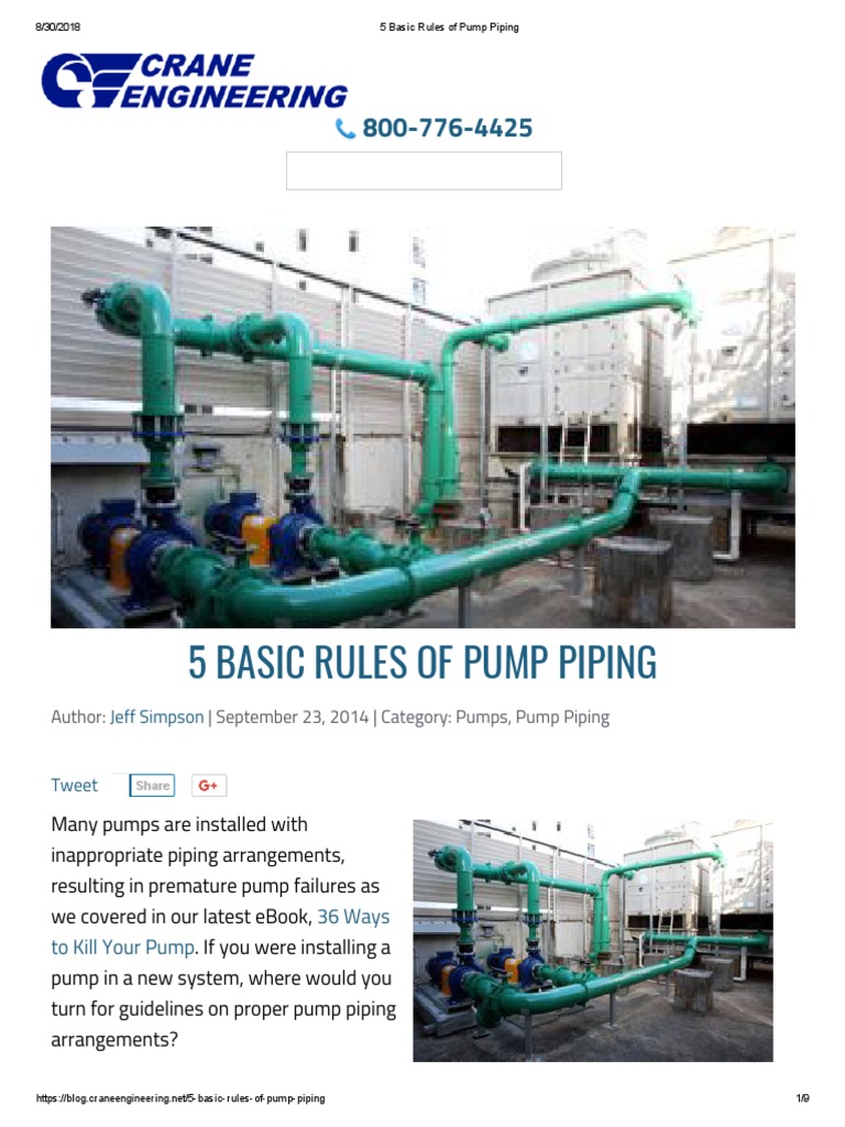 5 Basic Rules of Pump Piping | PDF | Pump | Pipe (Fluid Conveyance)