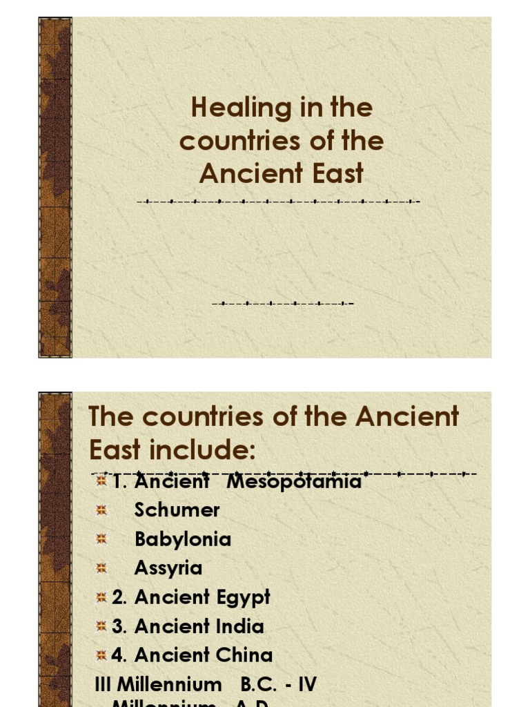 Ancient Eastern Healing Practices | PDF | Ayurveda | Mesopotamia