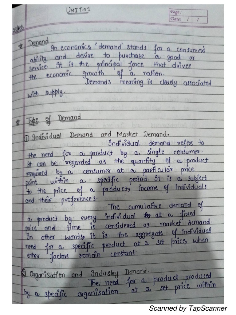 Economics Unit - 1 | PDF