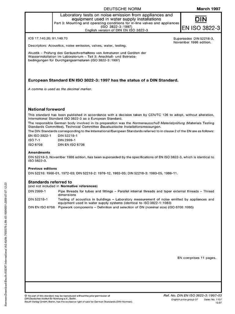 Din en Iso 3822-3 - en | PDF