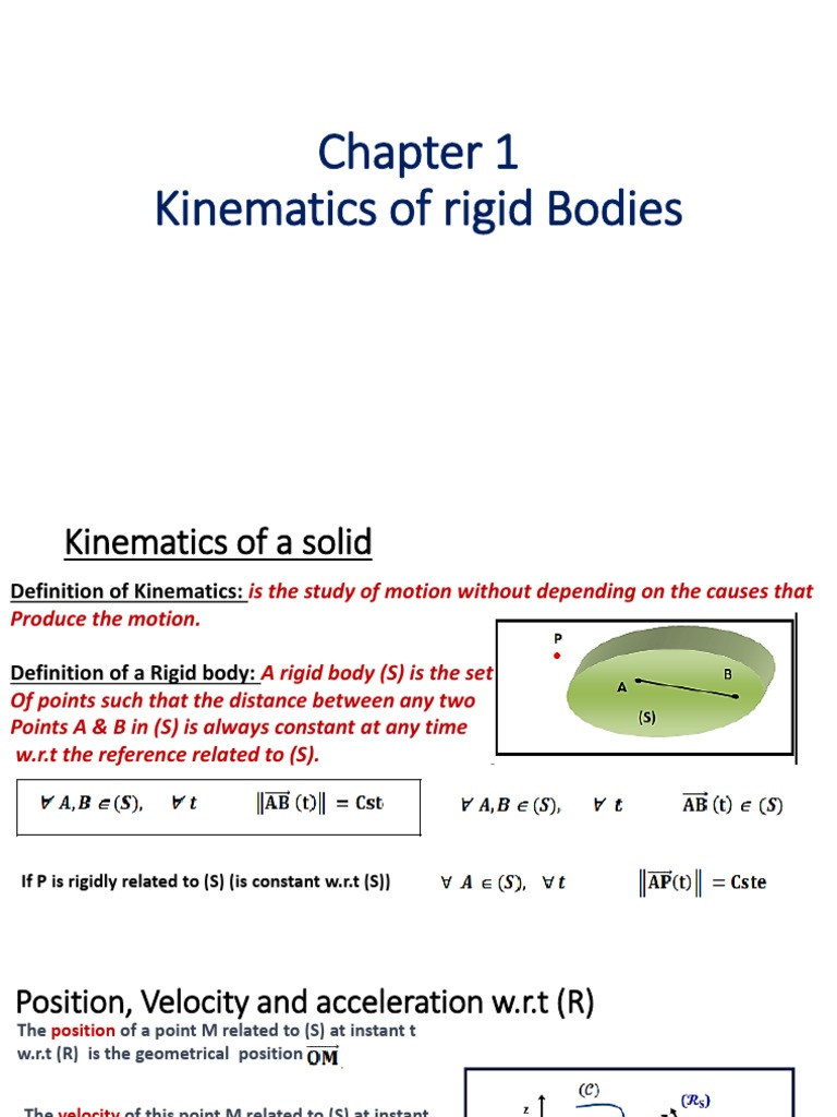 Kinematics of Rigid Bodies | PDF | Kinematics | Rotation Around A Fixed Axis
