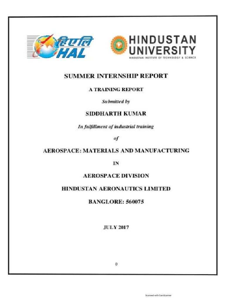 Hal Aerospace Division Report | PDF