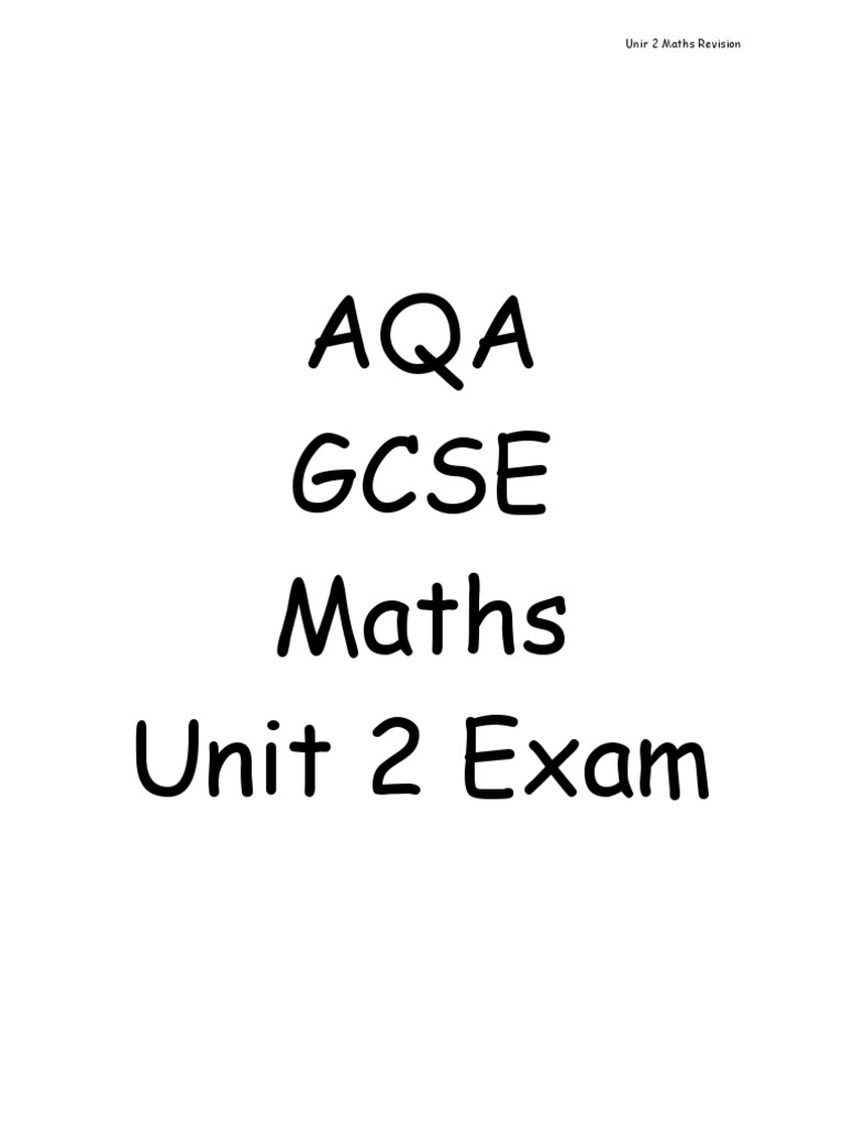 Unit 2 Revision Guide | Download Free PDF | Fraction (Mathematics ...