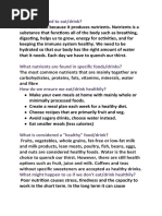 Hydration Handout | PDF | Dehydration | Water