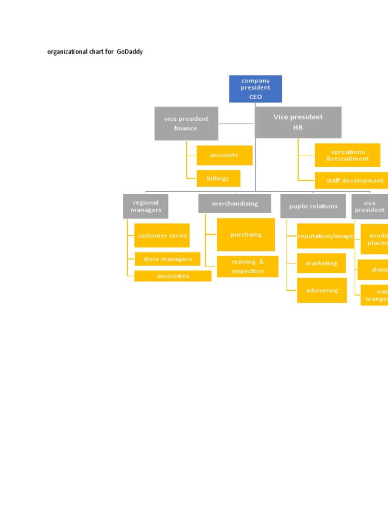 Organizational Chart For Godaddy: Vice President HR | PDF
